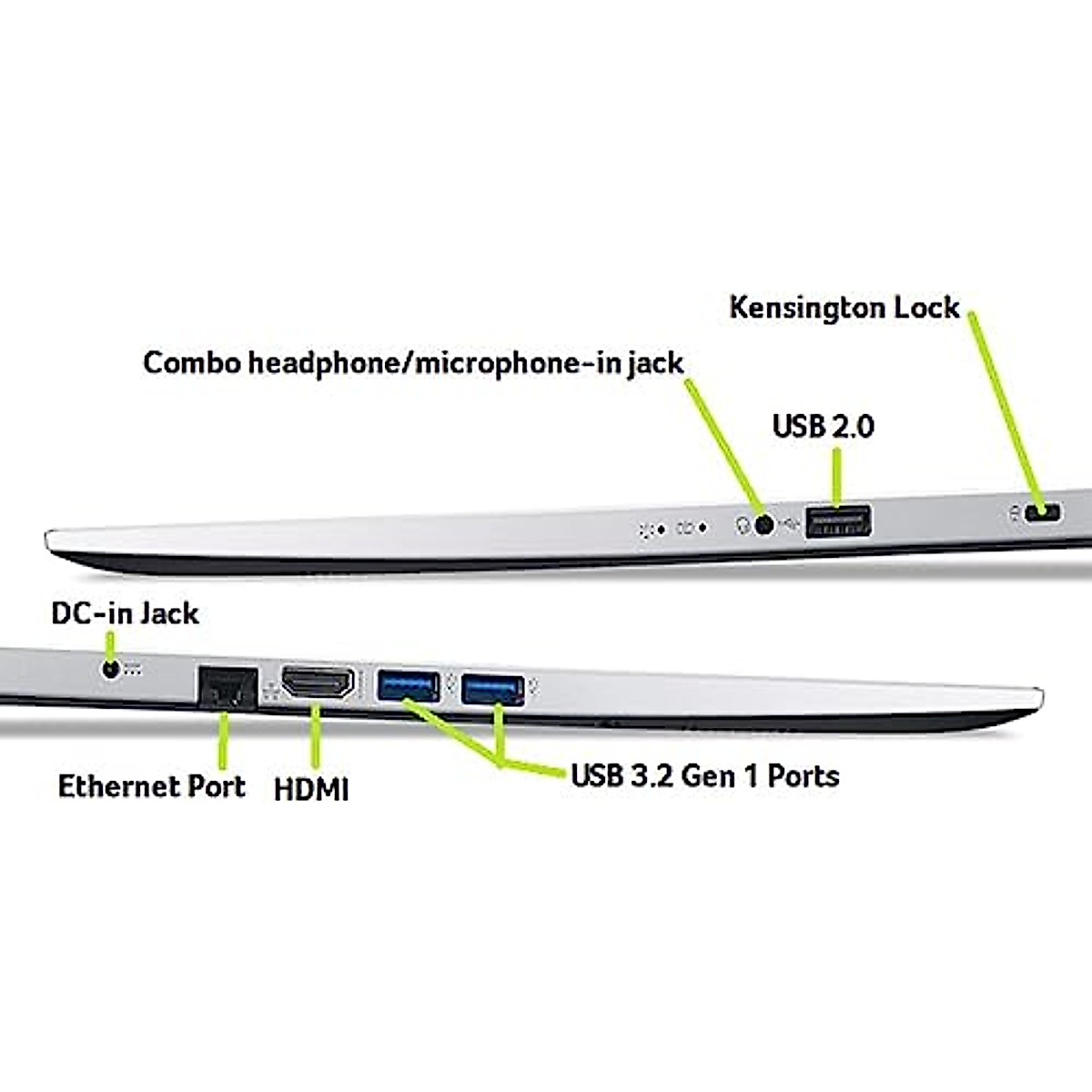 acer 2023 Aspire 1 Slim Laptop for Student, 2023 Newest 15.6" FHD Laptop, Dual-core, Intel Celeron N4500, 12GB RAM, 128GB eMMC, Student & Business, Thin and Light, Win 11 Home S, Bundle with JAWFOAL