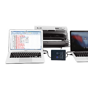 1Printer Sharing Switch, Manual Switcher Adapter, 2 Computer Share 1 Printer Scanner USB Device Hub with 2 Pack Male Cables
