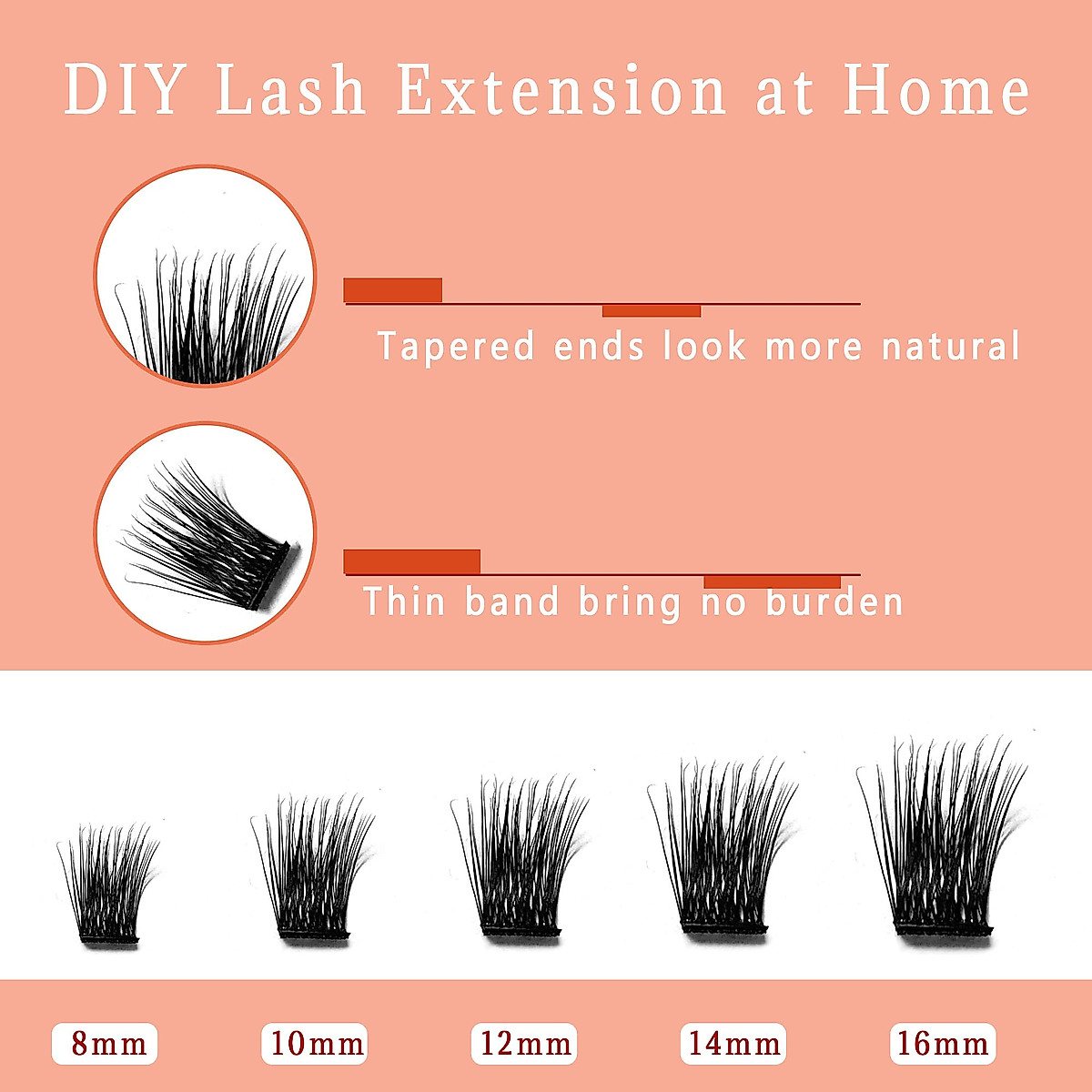 Individual Cluster Lashes,Lash Bond and Seal, DIY lash Extension