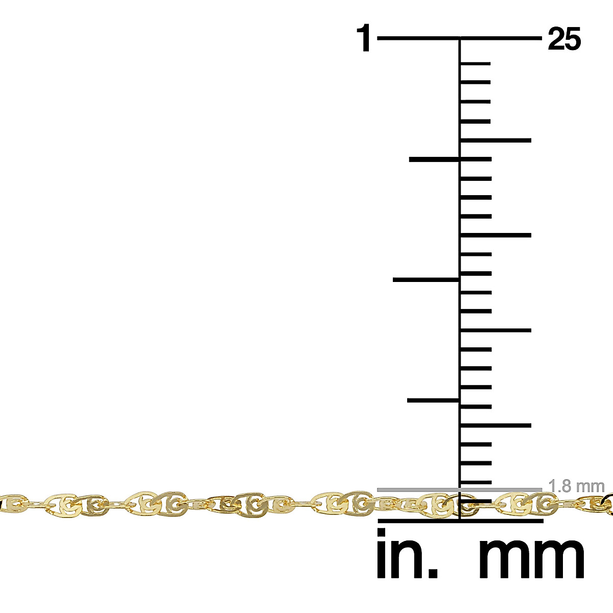 Kooljewelry 10k Yellow Gold Flat Twisted Love Link Bracelet (1.8 mm, 7.5 inch)