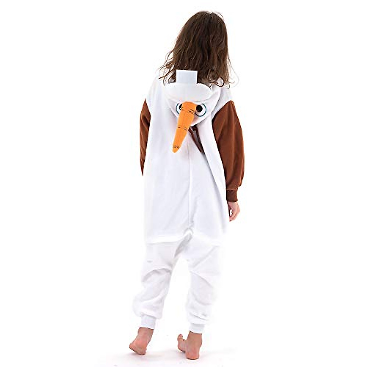 Beauty Shine Adult Unisex Olaf Cartoon Onesie Pajamas Cosplay Halloween Christmas Sleepwear Jumpsuit Costume (4T, Olaf)