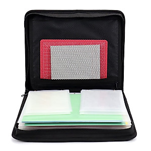 Enjoy Myself Stamp and Die Cut Storage Binder Embossing Folder and Stencil Organizer with Magnetic Sheets and Storage Pocket for Craft Scarpbooking Supplies and Stationery, 2 H × 12.5 W × 10 D (Black)