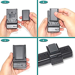 Bonadget 1700mAh NB-2LH / NB-2L Replacement Battery and Charger Compatible with Canon EOS Digital Rebel XTI XT VIXIA HF PowerShot G7 G9 S70 S80 S50 S30 DC410 DC420 400D 350D(2 Pack)