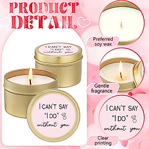 Conelist 8 Pcs Bridesmaid Proposal Gifts I Can't Say I Do Without You Bridesmaid Candles Bridesmaid Gifts Natural Soy Wax Candles for Bridesmaid Wedding Gifts (Pink,Classic)