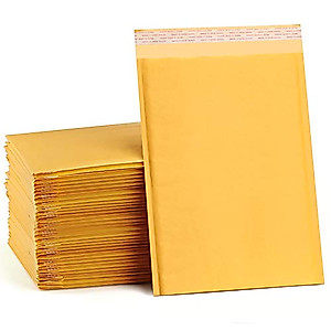 UCGOU Kraft Bubble Mailers 10.5x16 Inch 25 Pack Yellow Padded Envelopes #5 Large Mailing Packages Self Sealing Tear Resistant Boutique Bulk Mail Shipping Bags for Clothes,Book and More