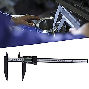 Cerlingwee Electronic Caliper, Digital Caliper Measuring Tool Measuring Tool Carbon Fiber Composite Material Two Styles for Office School(300MM Long-jaw Carbon Caliper)