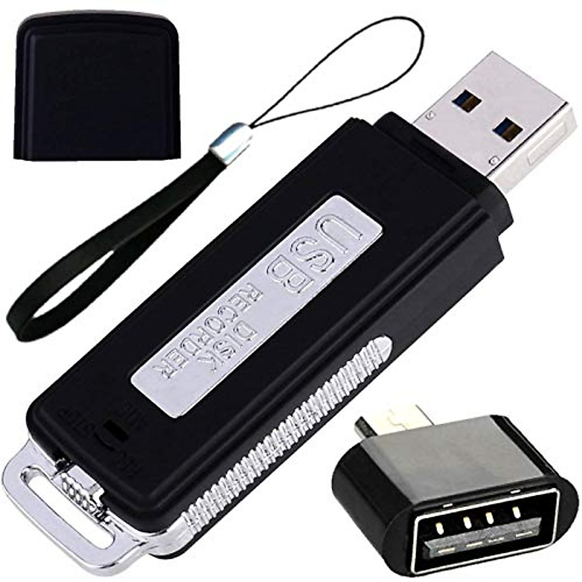 Digital Voice Audio Recorder - USB Voice Recorder - No Flashing Light While Recording - Sound Recording Device for Lectures - 15 Hours Battery Life - Dictaphone, 8GB, Mini Grabadora de Voz