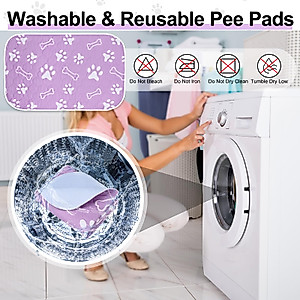 BEAUTYZOO 6 Pack Washable Pee Pads for Dogs, Reusable Puppy Pads for Potty Training, Waterproof Super Absorbent Whelping Pads Mats Non Slip Against Urine for Small Medium Dogs Cats, 16" x 24"