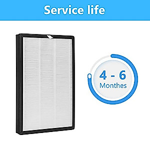 GoKBNY APH260 True HEPA Replacement Filter Compatible with Pure Morning APH260 Purifier, Also Compatible with Pure Morning APH320 WiFi Purifier, 3-in-1 Filter System（2-Pack）