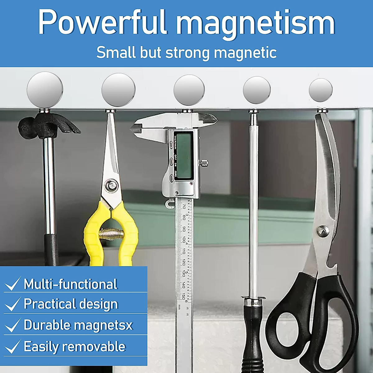 60Pcs Small Magnets,5 Different Size Round Magnets,Neodymium Magnets,Mini Strong Magnet,Rare Earth Magnets for Crafts,Multi-Use Circle Round Magnets for Refrigerator Office Whiteboard School