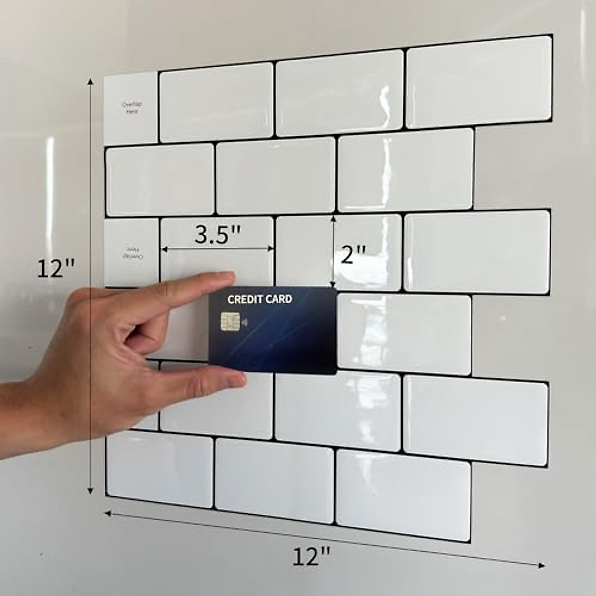 Art3d Backsplash Tile for Kitchen Peel and Stick, 10-Sheet Stick on Subway Tiles for Kitchem, Bathroom Back Splashes, 12"x12", Warm White with Black Grout