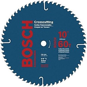 Bosch CB1060 10-Inch 60 Tooth ATB Crosscutting Saw Blade with 5/8-Inch Arbor