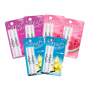 Softlips Protectant/Sunscreen SPF 20 Assorted Fun Flavors Lip Balm,2 Count (Pack of 6)