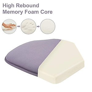 Big Hippo Memory Foam Chair Pads for Dining Chairs Non-Skid Backing Kitchen Dining Chair Cushion Seat Cushion with Ties,Thick Comfortable Seat Cushion Pad,16"x15"(1 Pack, Gray)