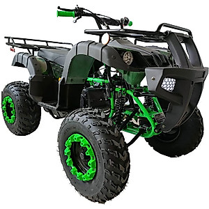 HHH 200 ATV Quad 4 Wheelers Utility ATV Full Size ATV Adult ATVs Big Youth ATVs (Green Camo)