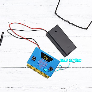KEYESTUDIO Basic Starter Kit for BBC Micro bit V2, Graphical Programming Built-in Compass, Buttons, LED Matrix Display + Battery Holder & USB Cable for Microbit