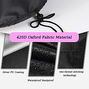 POMER Patio Cooler Bar Table Cover for Keter 7.5-Gal Cool Bar Table, Outdoor Round Side End Table Cover Waterproof Beer Cooler Table Cover - 21" D X 23" H