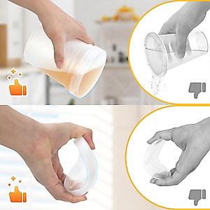 LEAWALK 32 oz Twist Top Deli Containers,Plastic Soup Freezer Food Storage Container With Lids, BPA Free,Leak Proof,Stackable,Microwave Dishwasher Safe-3 Pack