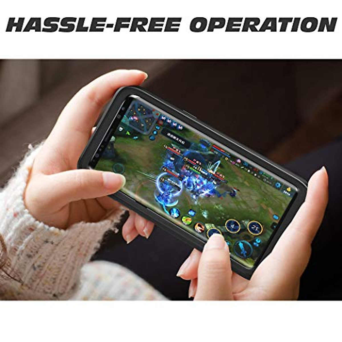 Pakoyi Samsung Galaxy S8 Plus Case, Full Body Bumper Case Built-in Screen Protector Slim Clear Shock-Absorbing Dustproof Lightweight Cover Case for Samsung Galaxy S8 Plus (Black/Clear)