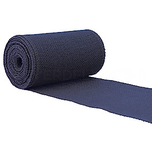 CleverDelights 6" Navy Burlap Roll - Finished Edges - 10 Yards - Jute Burlap Fabric