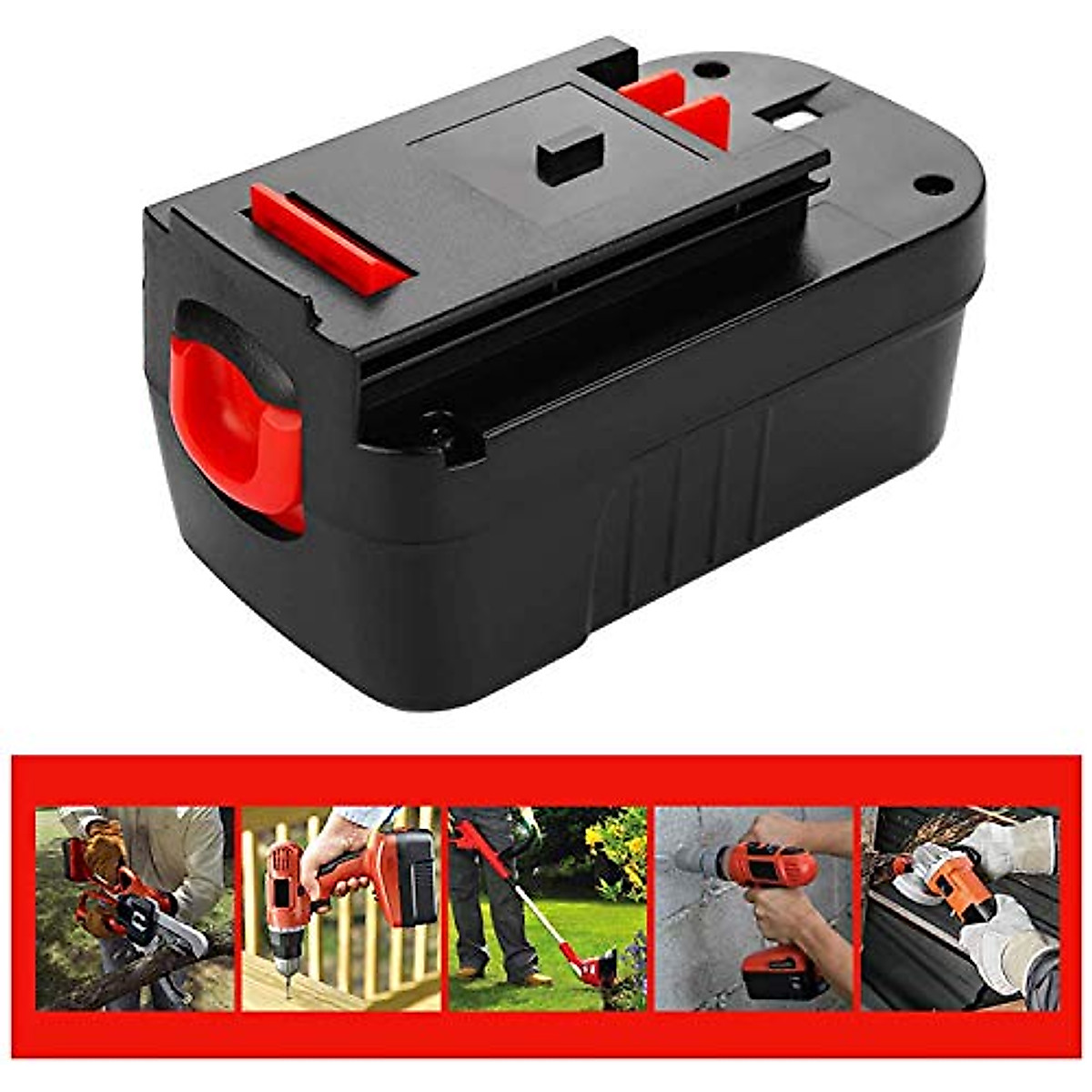 KINGTIANLE HPB18 Battery for Black+Decker 18V: Firestorm 2 Packs [Upgraded to 4500mAh] Ni-MH 4.5Ah Replacement for Black and Decker 18 Volt HPB18-OPE 244760-00 A1718 FSB18 Cordless Power Tool