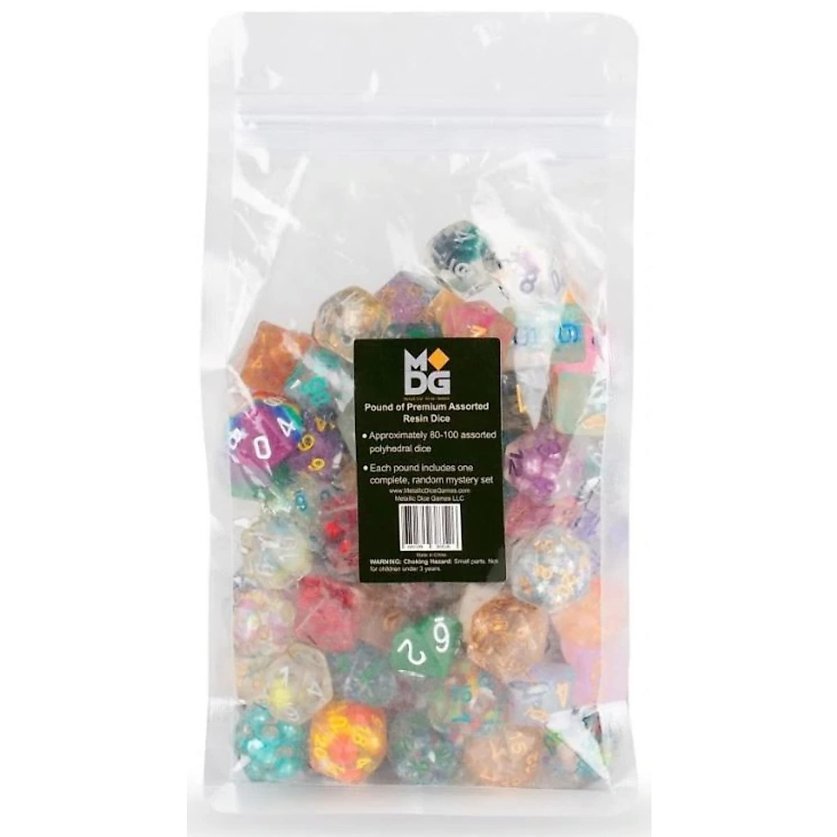 FanRoll by Metallic Dice Games Premium Assorted Dozens of Resin Dice, Pound of DND Dice, Role Playing Game Dice for Dungeons and Dragons