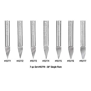 Amana Tool - 45771 Solid Carbide 30° Engraving 0.005 Tip Width x 1/4" Shank Sign