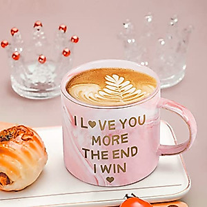 Mothers Day Gifts for Mom,Mom Gifts for Her Women Wife,Funny Gifts Novelty Gag Personalized Gifts Ideas,Graduation Gifts for Women on Birthday/Christmas/Valentine's Day Pink Marble Coffee Mug-12 OZ