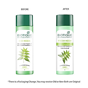 Biotique Margosa Anti-Dandruff Shampoo & Conditioner 190Ml/ 6.42 Fl.Oz I Leaves Hair Fresh, Lustrous And Full Of Natural Body