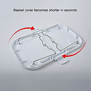 NUZYZ Picnic Basket, Foldable with Handle Large Capacity, Portable Outdoor Picnic Baskets, Shopping Baskets Fruit Picking Baskets, Water-Resistant Sealing Good, Multifunctional Basket White Grey