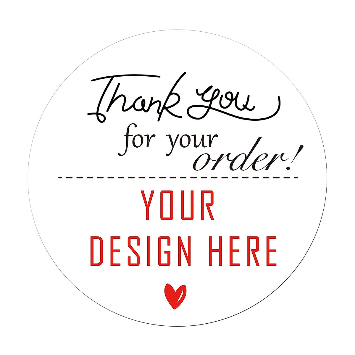 Inshoney Custom Stickers Thank You for Your Order Stickers Lables Personalized Sticker for Business Logo 1.5inch, 2inch, 100pcs,200pcs