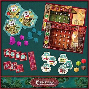 Century Eastern Wonders Board Game - Set Sail for Exotic Wonders in The Spice Islands! Strategy Game for Kids & Adults, Ages 8+, 2-4 Players, 30-45 Minute Playtime, Made by Plan B Games