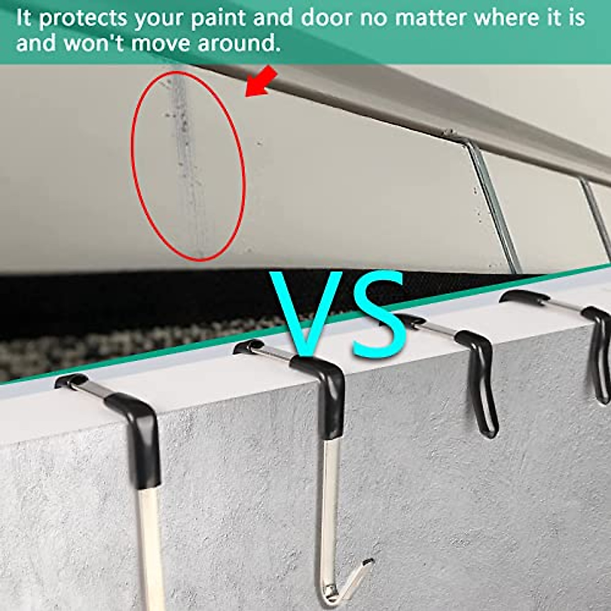 Katkuca Over the Door Shoe Organizer - Hanging Storage Shoe Rack with 24 Oversized Fabric Pockets, 10 protection Covers and 4 Metal Hooks for Men's Sneakers, Women's Heels, Kids, Slippers