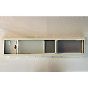 Mobile Home Window 36" x 8" Horizontal Slider White Aluminum Obscured Glass