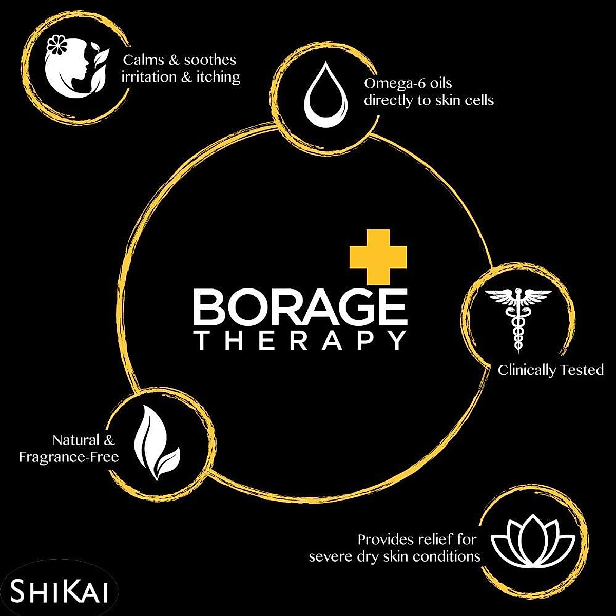 ShiKai Borage Therapy Advanced Formula Body Moisturizer (16 oz) | Fragrance Free | Hydrating Lotion for Dry Hands & Body | With Oatmeal & Shea