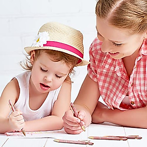 Outus 50 Pcs Baby Shower Ballpoint Pen with Stylus Tip 2 in 1 Metal Pen Retractable Pens Stylus Black Ink Pens for Baby Shower Party Favors, Black Ink (Rose Gold, Girl)