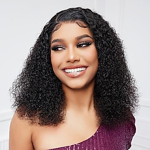 Jessica Bob Wig Lace Front Wigs HD Lace Short Bob Wigs Curly Brazilian Wigs For Black Women Pre Plucked With Baby Hair(8 Inch)