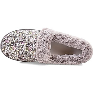 Skechers BOBS Women's 113478 Slipper, Grey Multi, 9.5