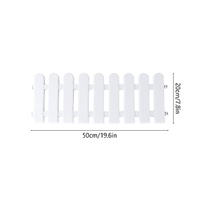 5pcs Christmas Tree Fence White Garden Fence Patio 7.8×19.6inches Yard Fencing Border Flower Plants Tree Guard Lawn Gate Xmas Tree Wedding Party Decoration