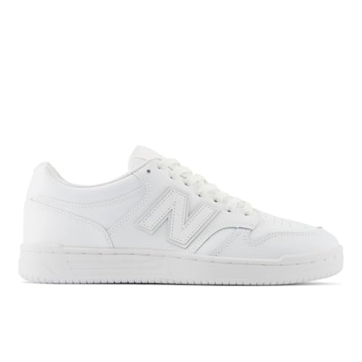 New Balance Unisex-Adult BB480 V1 Sneaker, White/White/White, 10