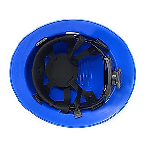 HDPE Hydro Dipped Full Brim Hard Hat with Fas-trac Suspension (Blue & Silver)