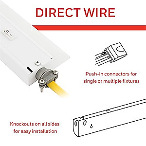 UltraPro 24 inch Hardwired Under Cabinet Lights, On/Off Only, 2700K Warm White, Under Cabinet Lighting, Under Counter Lights for Kitchen 44112