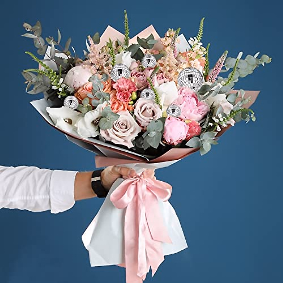 Mirror Disco Balls Set - Mini Disco Party Decoration Hanging Mirror Ball Silver Disco Balls Ornaments Reflective Design Suitable for Christmas Tree,Party,Wedding Decoration (6PCS)