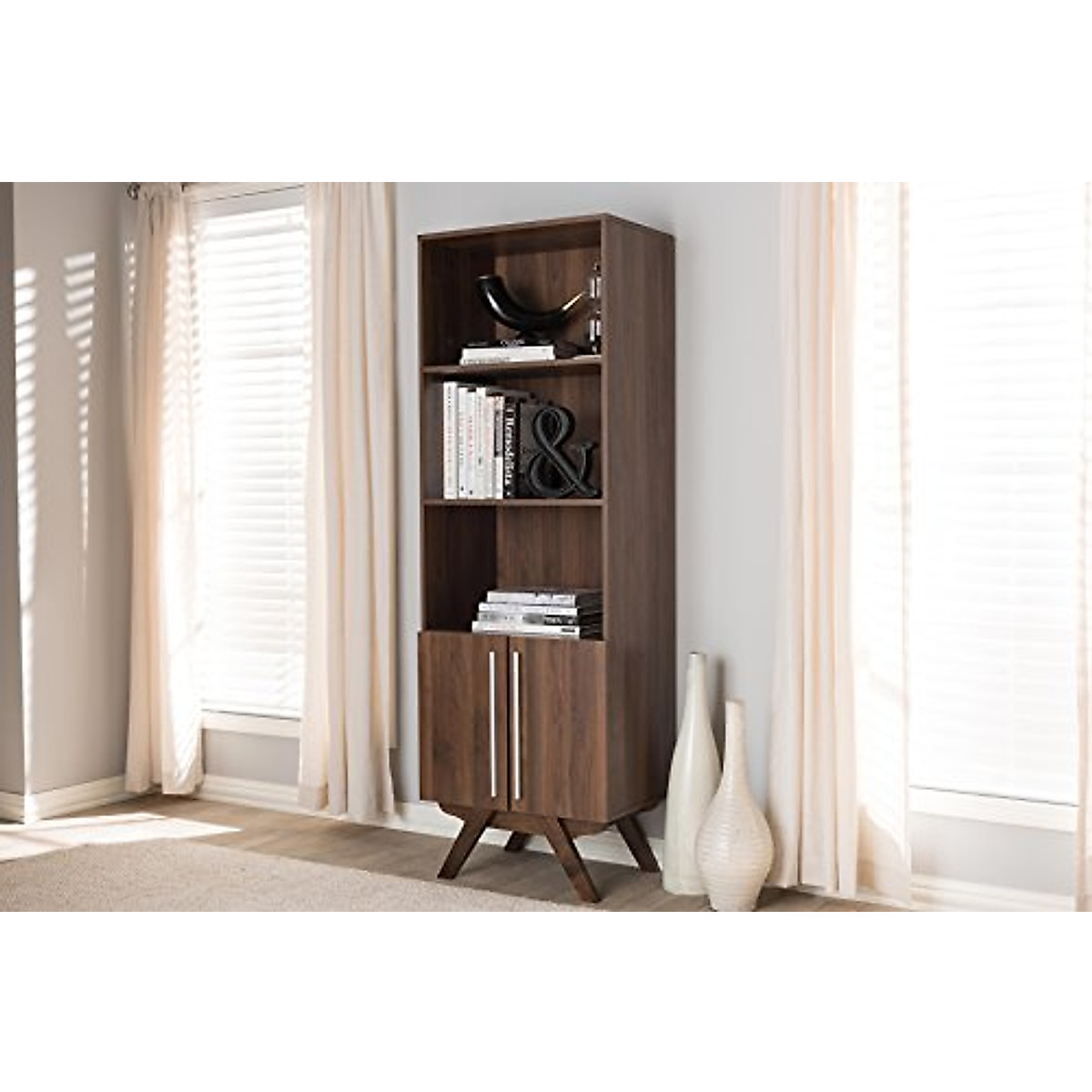 Baxton Studio Ashanti Wood Bookcase