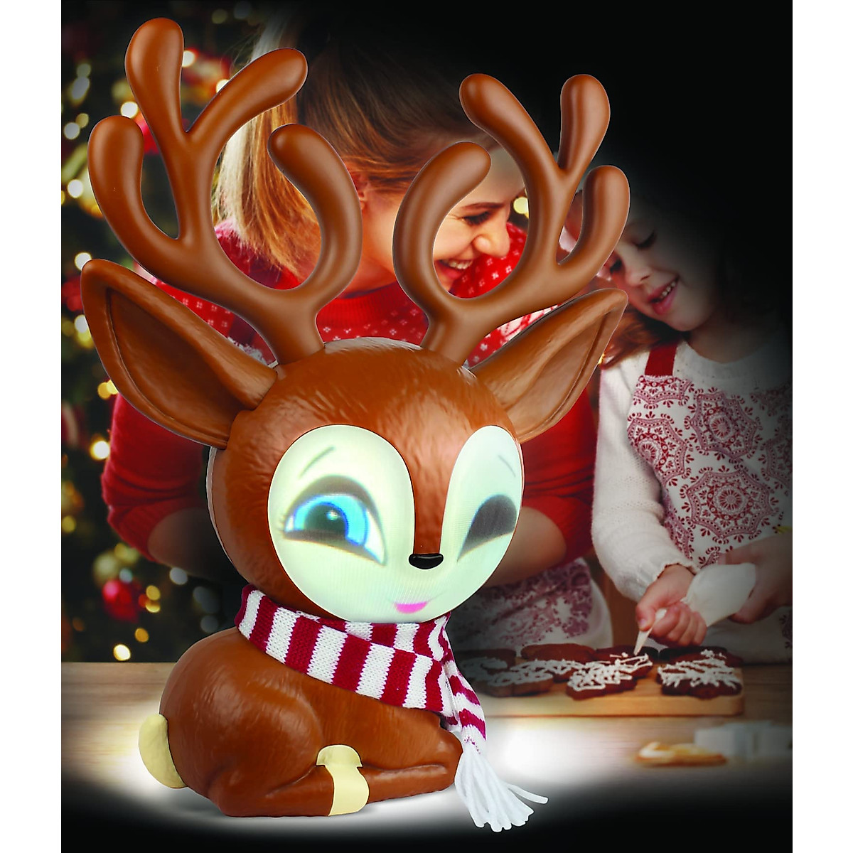 ANIMAT3D Fawny Talking Animated Reindeer with Built in Projector & Speaker Plug'n Play