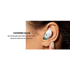 diofit Skin-Friendly Silicone Tips for Galaxy Buds Live. Comfortable Wearing. Stable Fit, 2 Pairs (White)