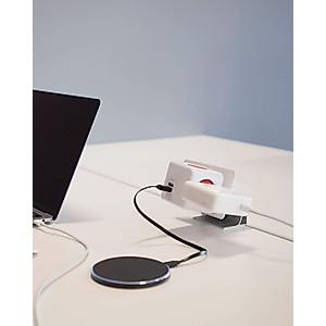 USB Wall Plug, Allocacoc PowerCube |Original|, 4 Outlets and 2 USB Ports, Cell Phone Charger, Power Adapter, Surge Protection, Compact for Travel, Home and Office, Space Saving, ETL Certified