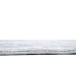 Unique Loom Paris Collection Pastel Tones Traditional Distressed Light Blue Area Rug (2' 2 x 3' 0)