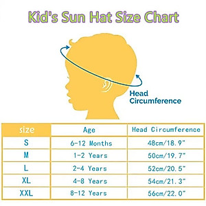 Connectyle Baby Girls' Sun Hat UPF 50+ Adjustable Reversible Bucket Hat UV Protection Hat Flower S