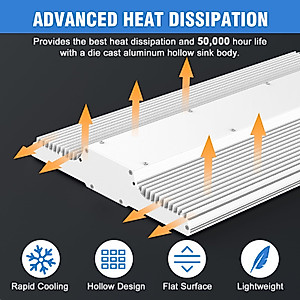 ADUB LED High Bay Light 240W 192W 144W, 1.63FT LED Warehouse Light 3000K 4000K 5000K, 36000LM, 400W LED High Bay Shop Light, 2.2 FT UL Listed LED High Bay Light 0-10V Dimmable